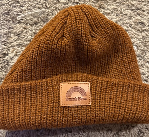 Dutch Bros Brown Hat Beanie Unisex Portland Oregon Hipster Coffee Patch ...