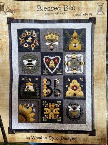 Blessed Bee By Wooden Spool Designs Quilt Pattern, Wool Appliqué, Or Appliqué. | eBay