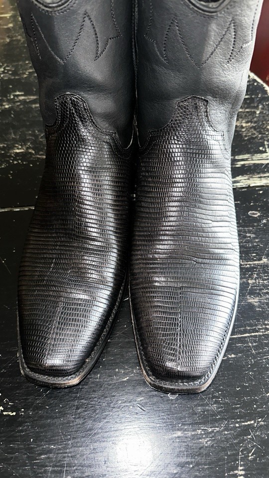 PRE-OWNED Tecovas Jack Lizard Cowboy Zip Boot Men Sz 11D Midnight | eBay