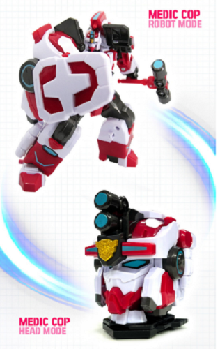 2023 Miniforce Super Cops MEDIC COP Transformer Head White Rescue ...