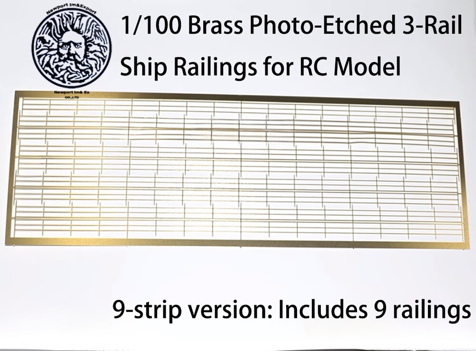 1/100 Brass Photo-Etched 3-Rail Ship Railings for RC Model | eBay