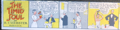 The Timid Soul Mini Comic Strips Ink VINTAGE Art 1950's Vending Machine ...