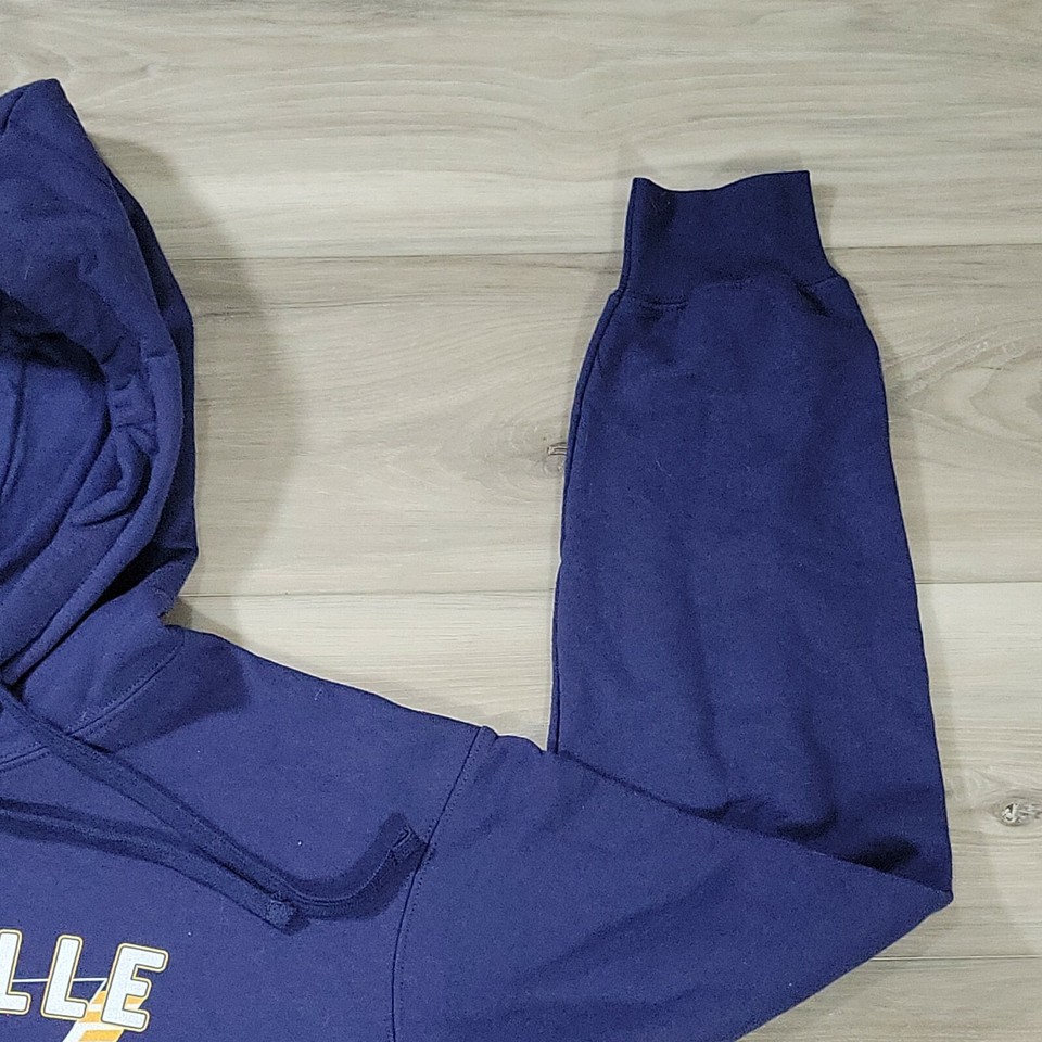 Nashville Predators Sweater Men's Large Navy Blue Gold Pullover Hoodie ...