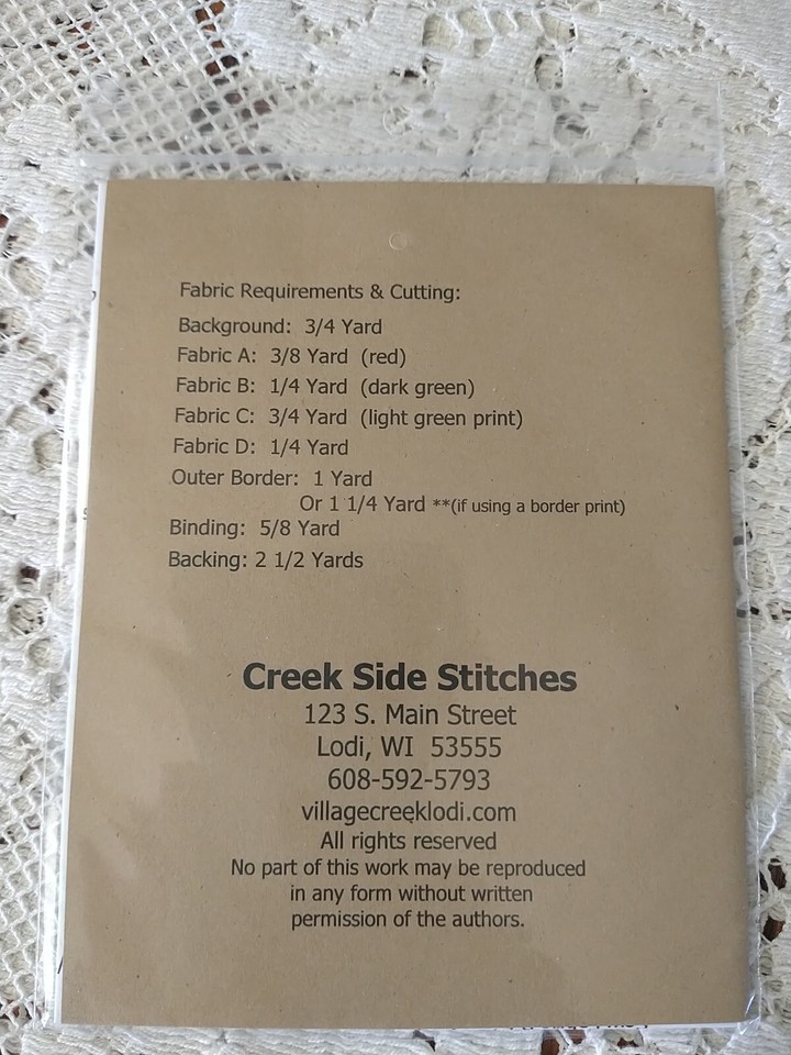 Creekside Winter 48x48" Tree Skirt Quilt Pattern by Creek Side Stitches ...