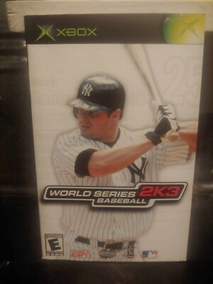 WORLD SERIES 2K3 Baseball MicroSoft XBOX Original Game Instruction ...