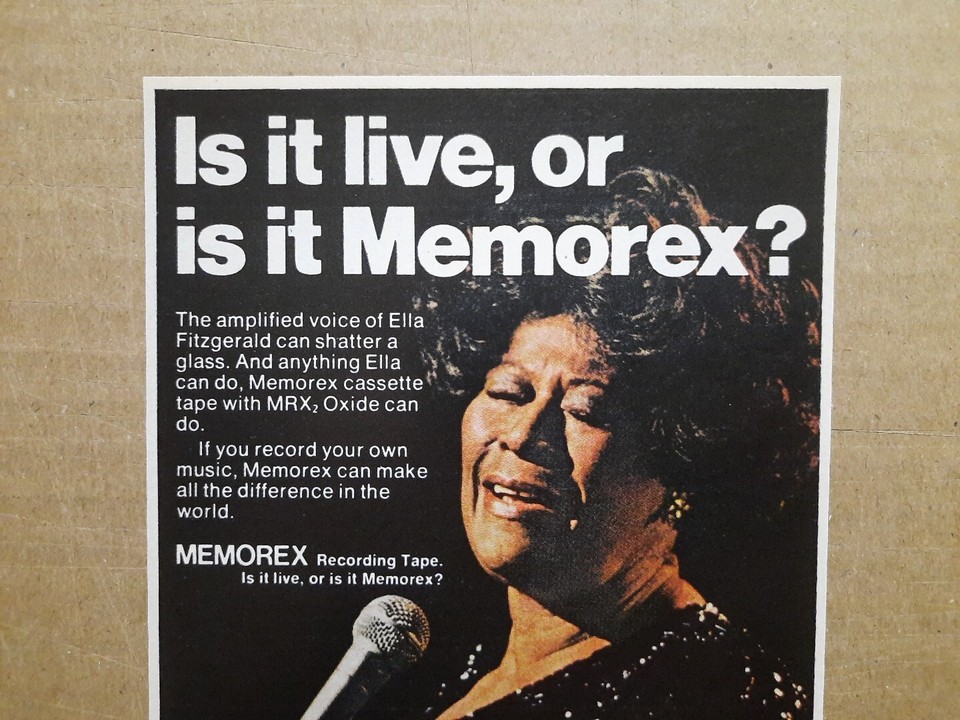 1978 Memorex Cassette Tape Magazine Ad Ella Fitzgerald | eBay