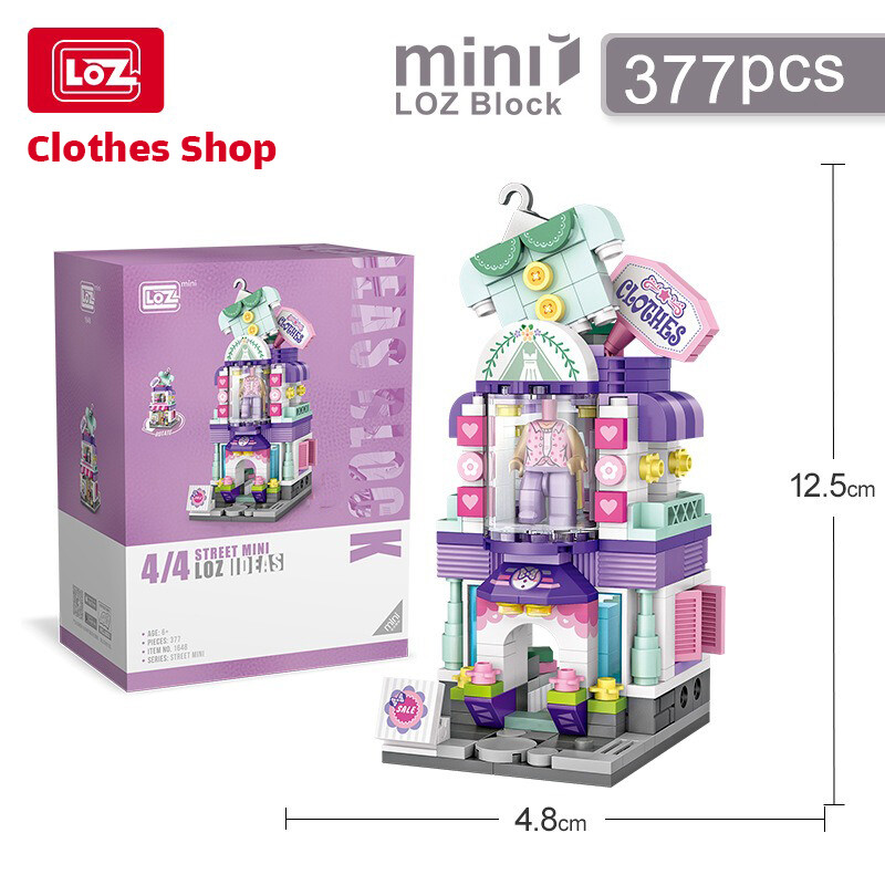 LOZ Mini Blocks Sets Food Street View Building Blocks Micro Bricks with ...