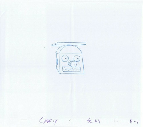 Simpsons Lisa's Linguo Robot Original Art Animation Production Pencils ...