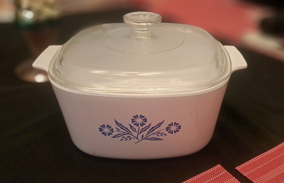 RARE Vintage Corning Ware Blue Flowers 3 Liter With Lid Pyrex A-9-C | eBay