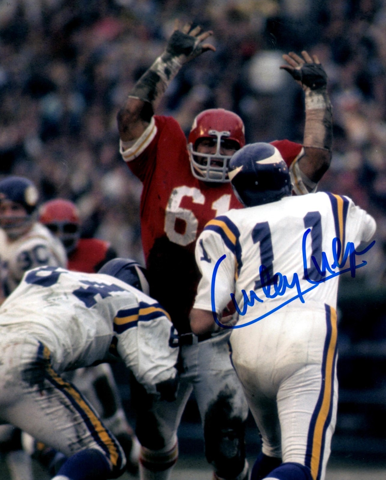 Chiefs CURLEY CULP Signed 16x20 Photo #1 AUTO - SB IV Champ - HOF 2013 ...