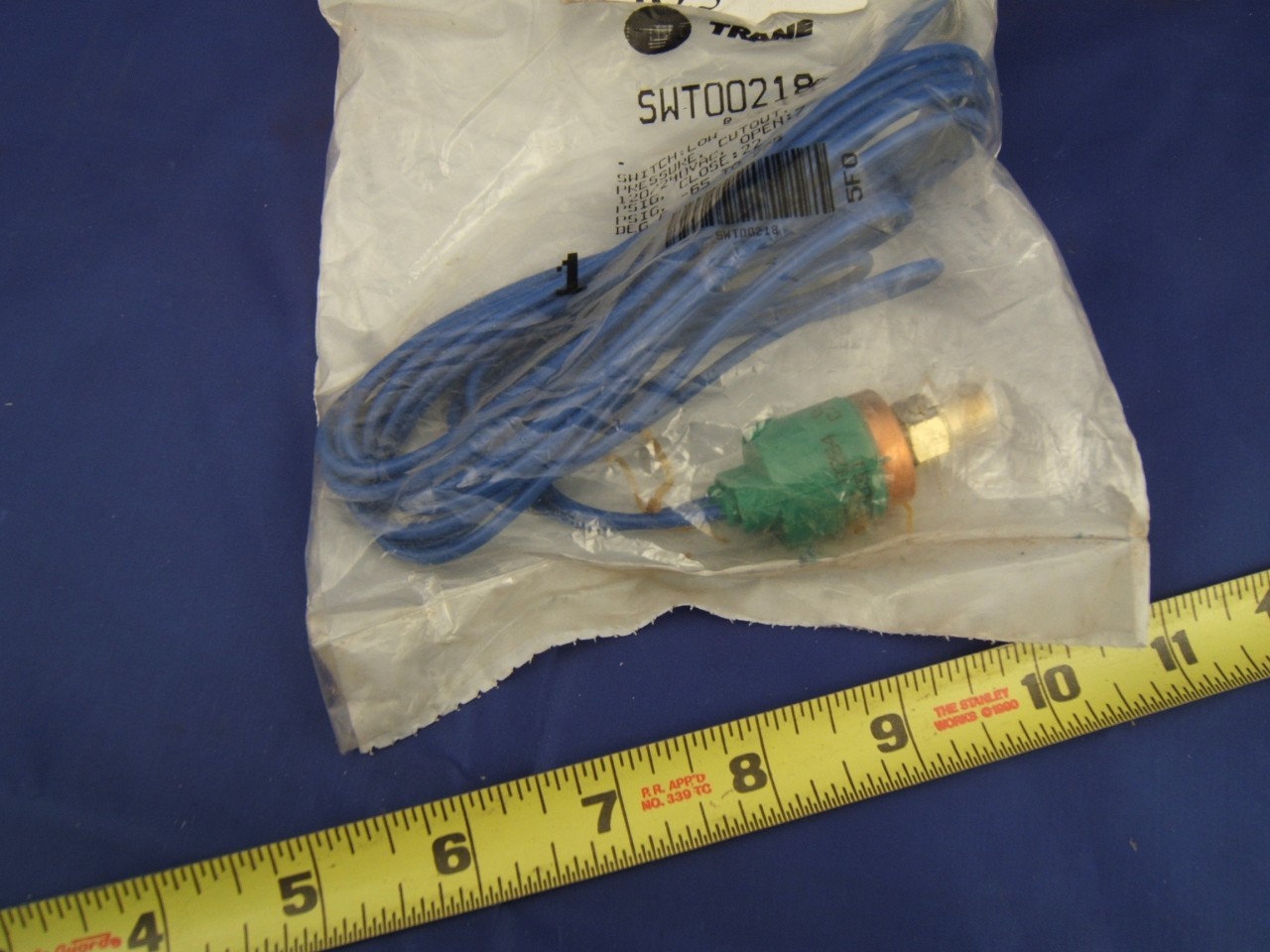 Trane SWT00218 Low Pressure Cutout Switch Open 7 & Close 22 PSIG for ...