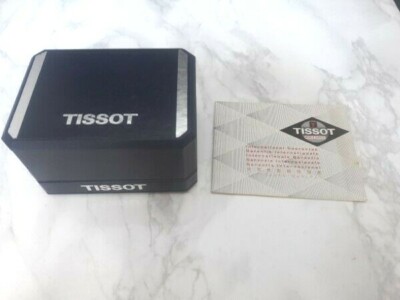 Rare 1970's Tissot presentation watch box + 1971 blank Guarantee #7033 ...