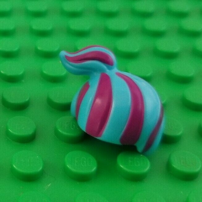LEGO Minifigure Hair Blue Purple Sideways Ponytail Highlight Punk ...