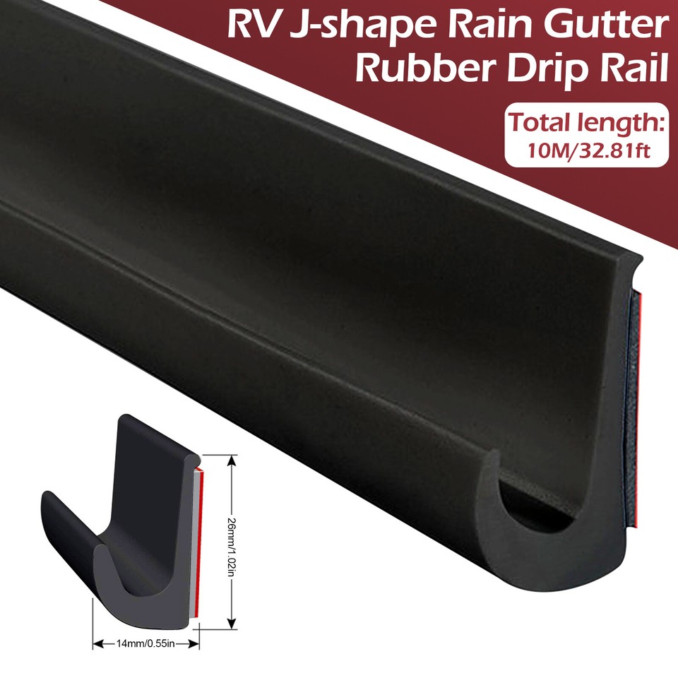 5/10m Drip Stop Rain Deflector Gutter Caravan Awning RV Motorhome Rain ...