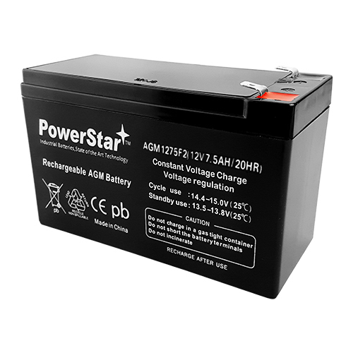 PowerStar 12V 7.5AH SLA Battery for LC-R127R2P UB1270 PC1270 PS1270f1 ...