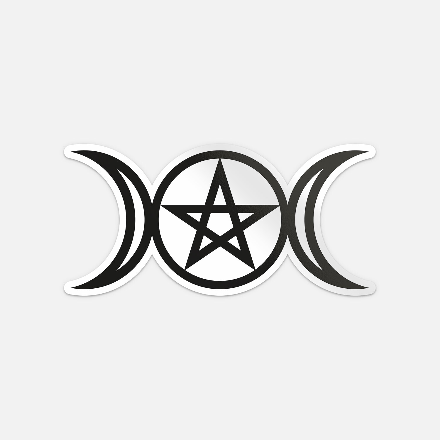 Triple Moon Goddess Pentacle Wicca Symbol Vinyl Vinyl Sticker Decal | eBay