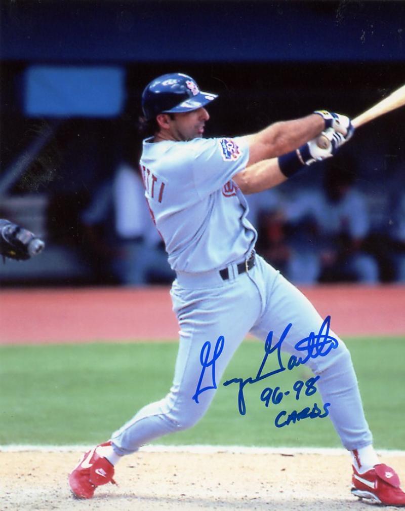 GARY GAETTI 96-98 CARDINALS ACTION SIGNED AUTOGRAPHED 8X10 PHOTO W/COA ...