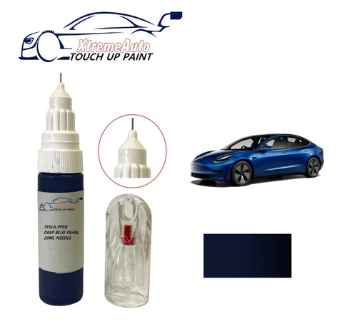 FOR TESLA DEEP BLUE PEARL PPSB TOUCH UP PEN REPAIR PAINT BRUSH SCRATCH ...