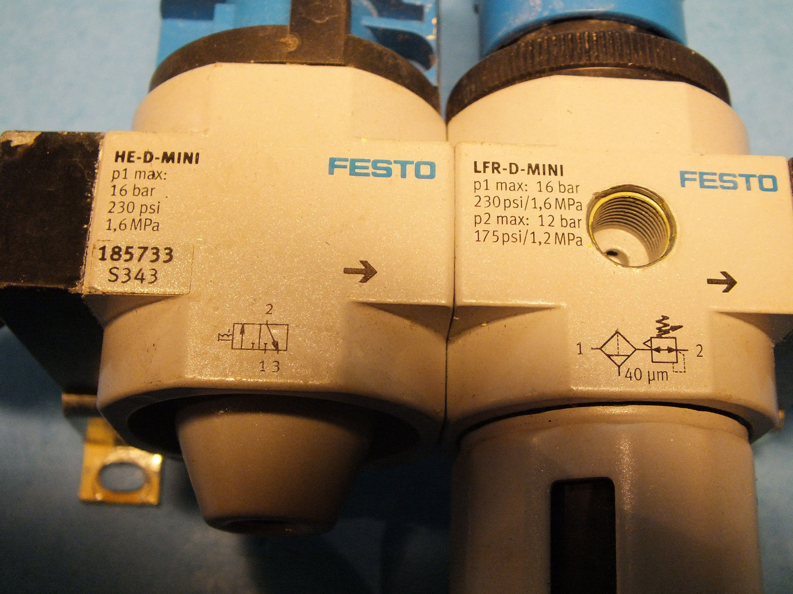 FESTO HE-D-MINI & LFR-D-MINI & G1/4 (LFR-1/4-D-MINI-KC Nr. 185733 ...