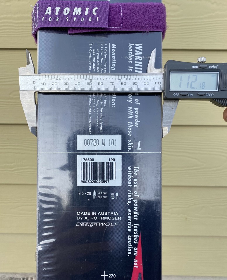 Atomic Powder Plus 190cm Vintage Powder Skis - New Old Stock in the ...