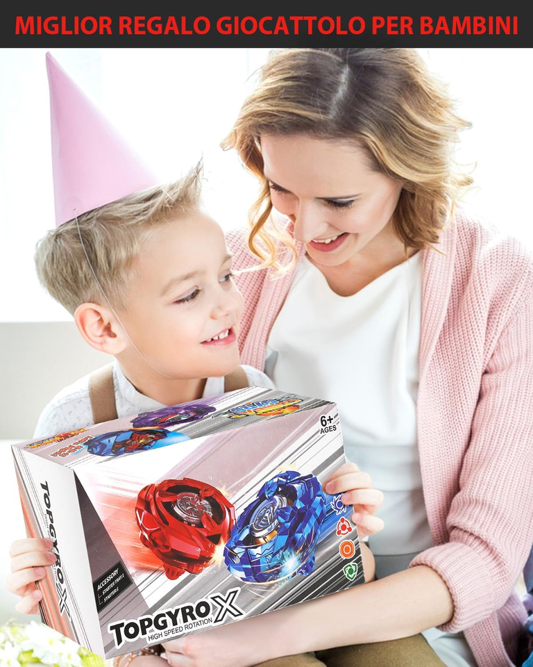 X Set Da Battaglia per Trottole a Scatola, Set Da Battle Spinner, 12 ...