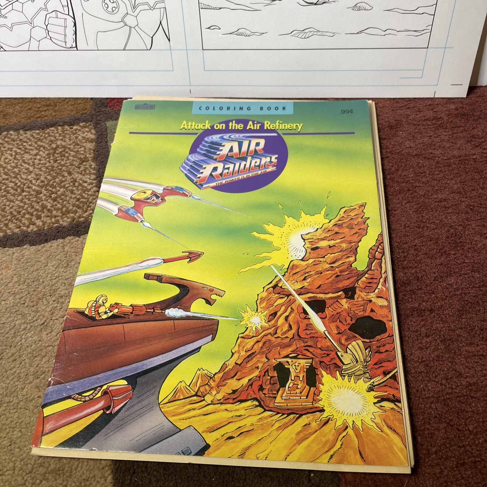Original Art Air Raiders Attack On The Air Refinery Page Nate Butler ...