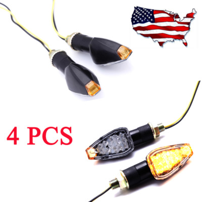 4pcs 14 LED Mini Stalk Arrow light Motorcycle 12V Indicators Turn ...