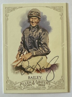 Jerry Bailey Auto Signed 2012 Topps Allen & Ginter Horse Racing Jockey ...