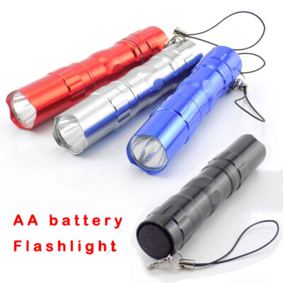 Mini Led Flashlights Pocket Keychain AA battery small flash Torch ...