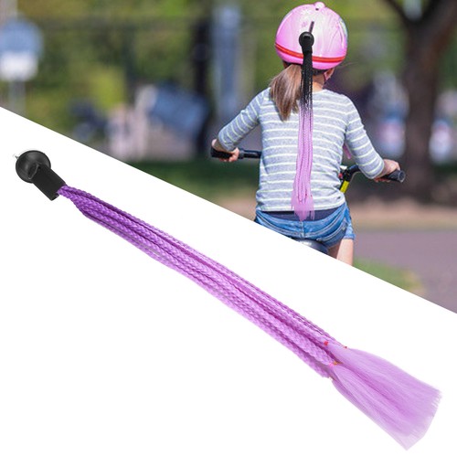 Gradient Motorcycle Helmet Pigtails Punk Suction Cup Helmet Ponytail ...