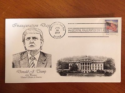 PRESIDENT TRUMP First Day Cover Washington D.C. Inaugural Postmark 1/20 ...