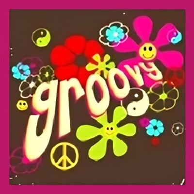 Groovy Word Peace Sign Flowers Free Love Not War Fun Time Hippie ...