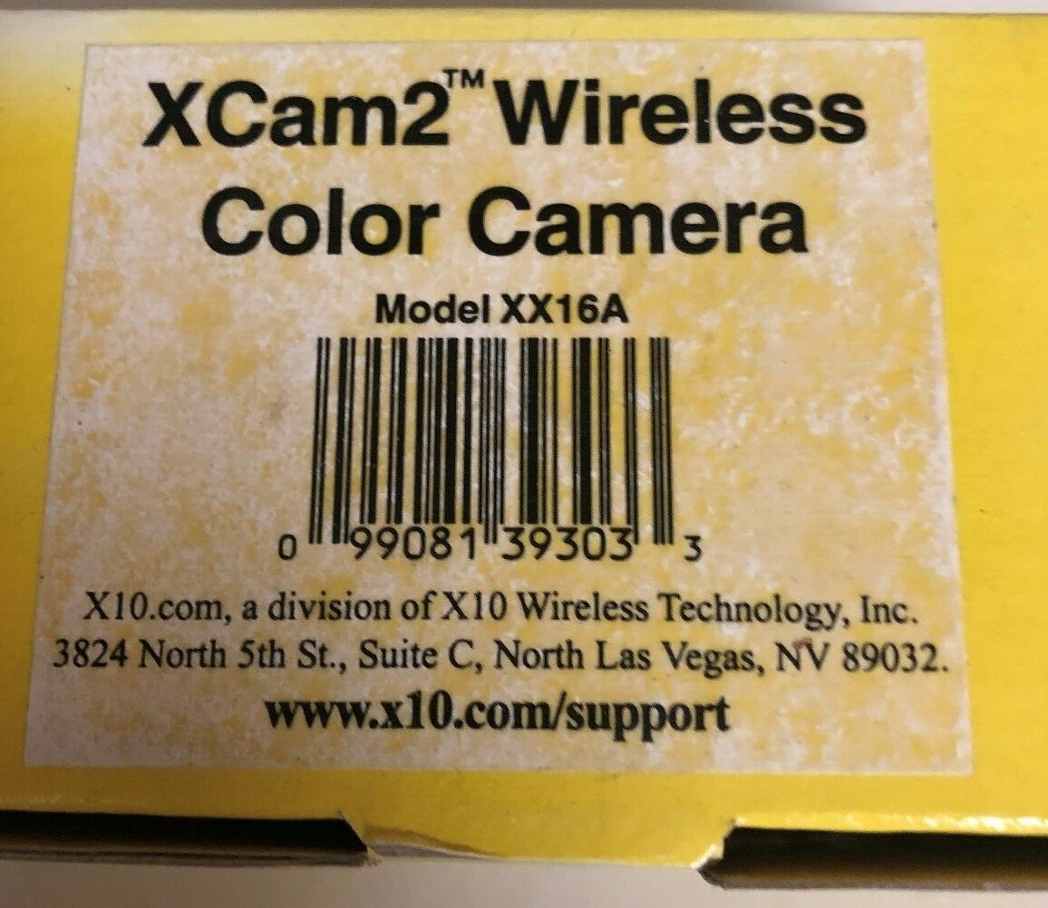 X10 XCam2 Wireless Color Camera Home Security System Model XX16A New in ...