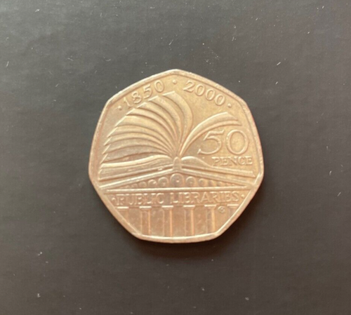 RARE Public Libraries 1850 - 2000 UK 50p coin | eBay
