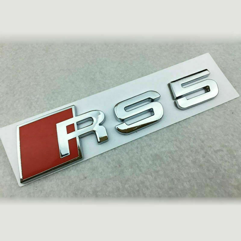 RS Q3 RS Q5 RS3 RS4 RS5 RS6 RS7 RS8 Chrome Metal Badge Rear Boot Emblem ...