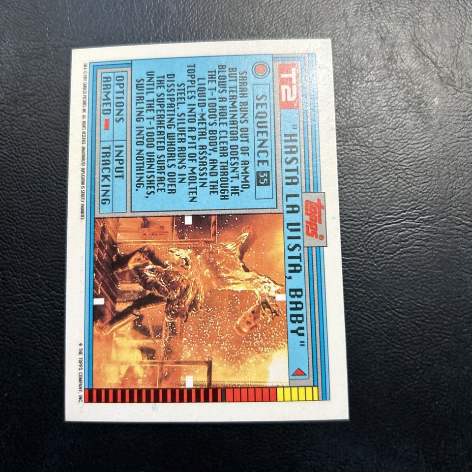 11d T2 Terminator 2 Sticker 1991 Topps #35 hasta la vista Baby | eBay