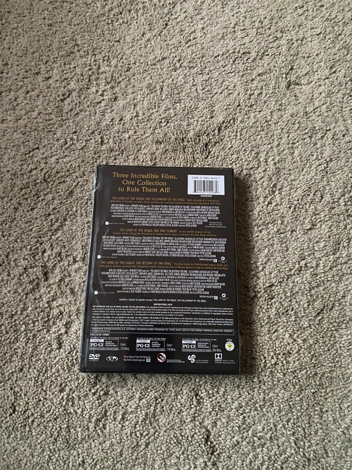 THE LORD OF THE RINGS THEATRICAL VERSIONS 3-FILM COLLECTION DVD NEW ...