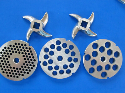 #32 COMBO SET Meat Grinder Plates & Knife Cutter for Hobart Chop Rite ...