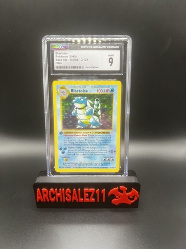 1999 Pokemon Base Set 1st Edition Shadowless #2 BLASTOISE Holo CGC 9 ...