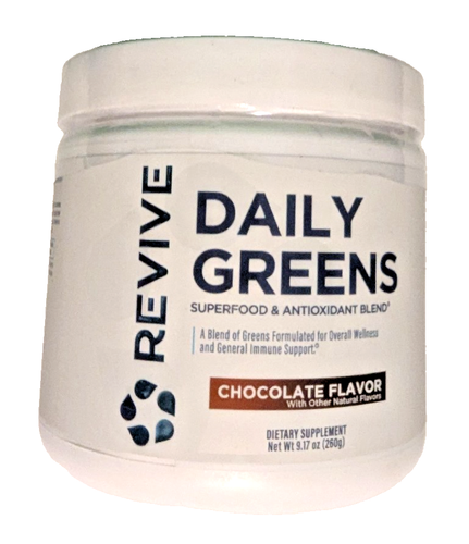 Revive Daily Greens Powder 9.17 oz(260g) Chocolate Flavor Exp 12/2026 ...