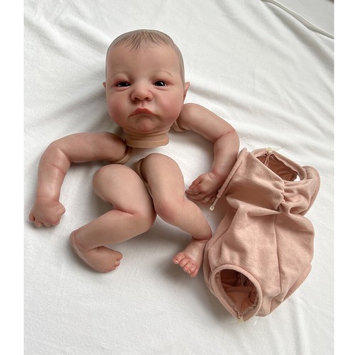 19" Reborn Baby Doll Kit Painted DIY Mold (Head+Limbs+Cloth Body+Eyes ...