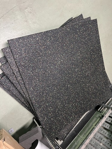 1m x1m x15mm Floor Mat Crossfit Rubber Tiles Gym Flooring Mats Exercise ...