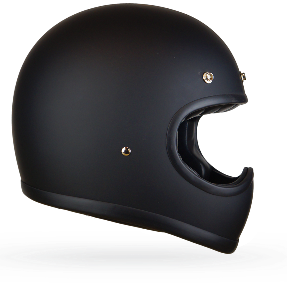 Full Face Motorcycle Helmet Scrambler Retro Vintage style Black | eBay UK