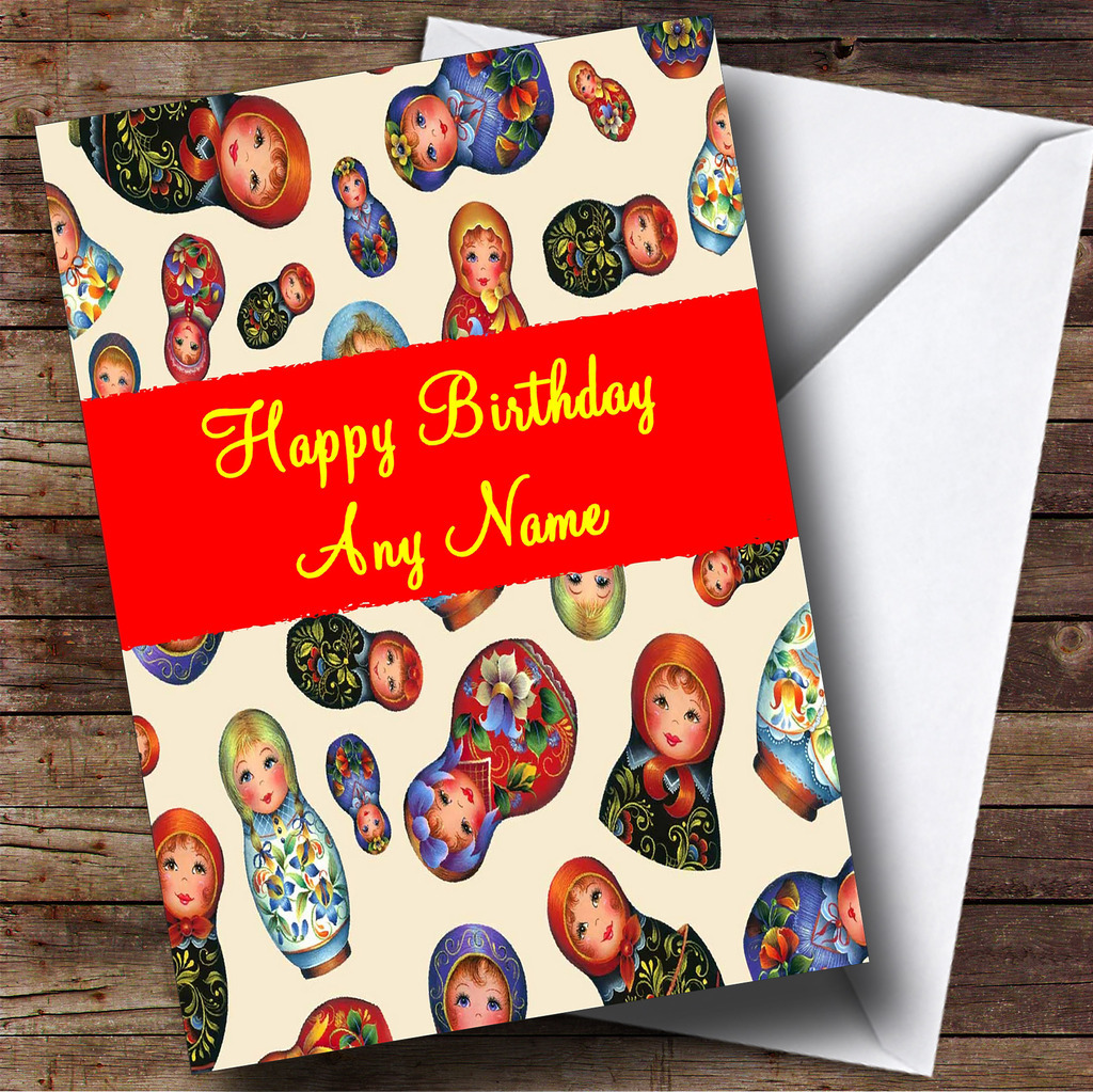 Russian Babushka Dolls Personalised Birthday Greetings Card | eBay UK