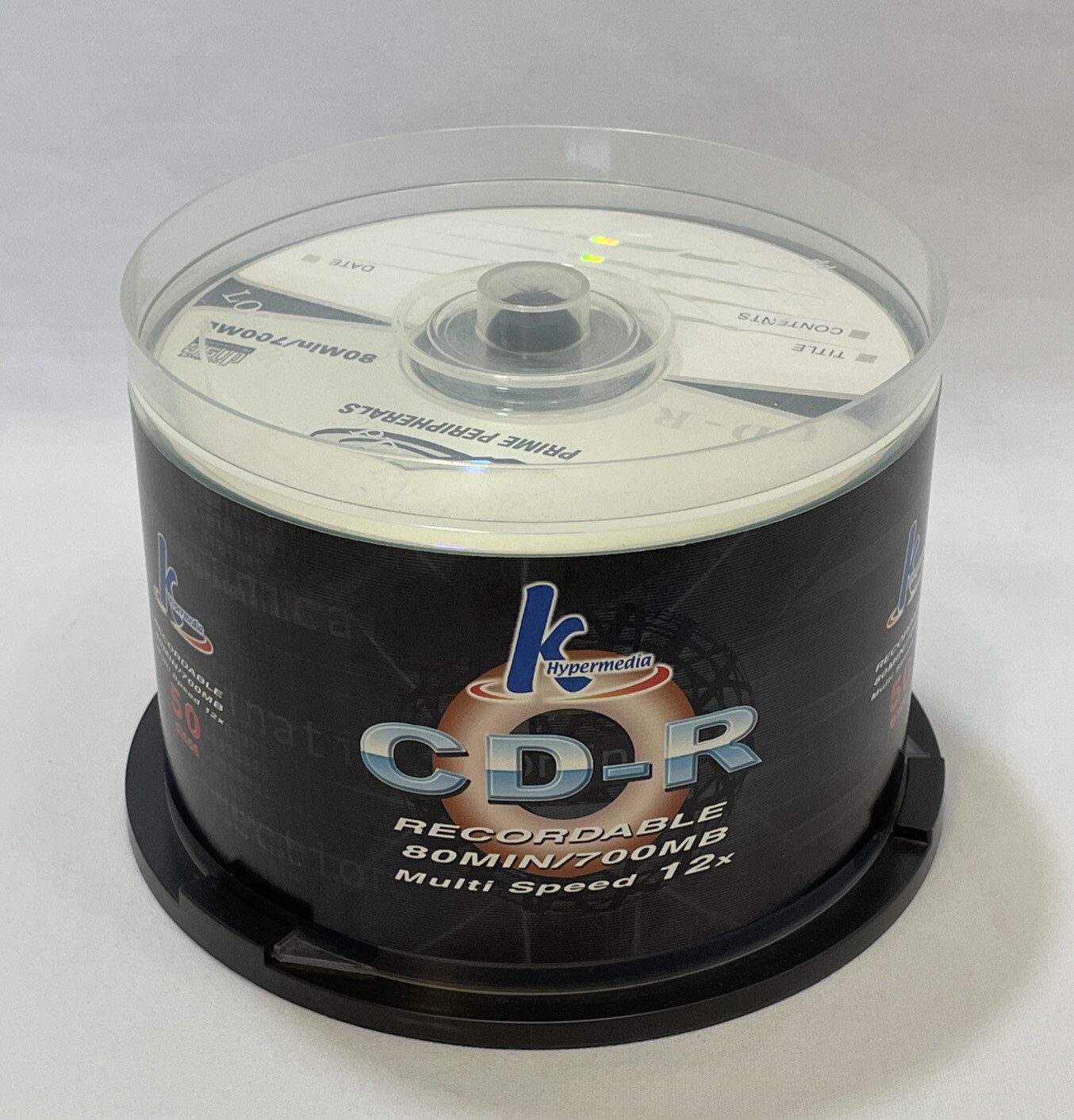 CD-R 80 Min 700MB 50-Pack Blank Compact Disc Recordable 12X KHypermedia ...