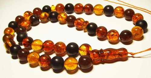 Amber 45 Prayer Beads Natural Baltic Amber Tasbih pressed | eBay