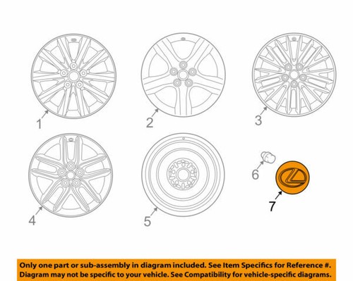 42603-30550 Toyota Ornament sub-assy, wheel hub 4260330550, New Genuine ...