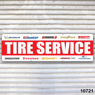 Tire Service Banner Sign Auto Repair Tire Dealer Service Bay Garage | eBay