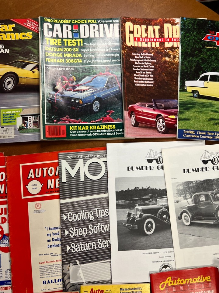 Vtg Mixed Lot of 20 Automotive Cars Magazines 1940's, 1950's, 1980's ...
