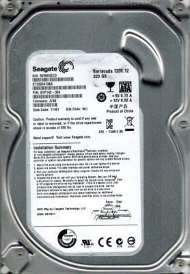 Seagate ST3320413AS P/N: 9YP14C-304 F/W: JC4B 320GB Wu | eBay.de